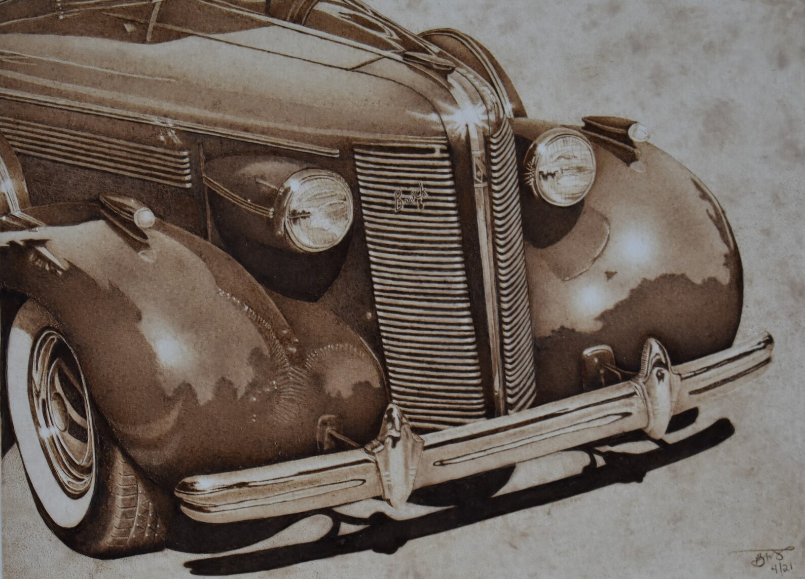 Ford Buick Car Pyrography Pattern Wood Burning Pattern Digital Download ...