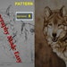 Mexican Grey Wolf Pyrography Pattern Wood Burning Pattern Digital ...