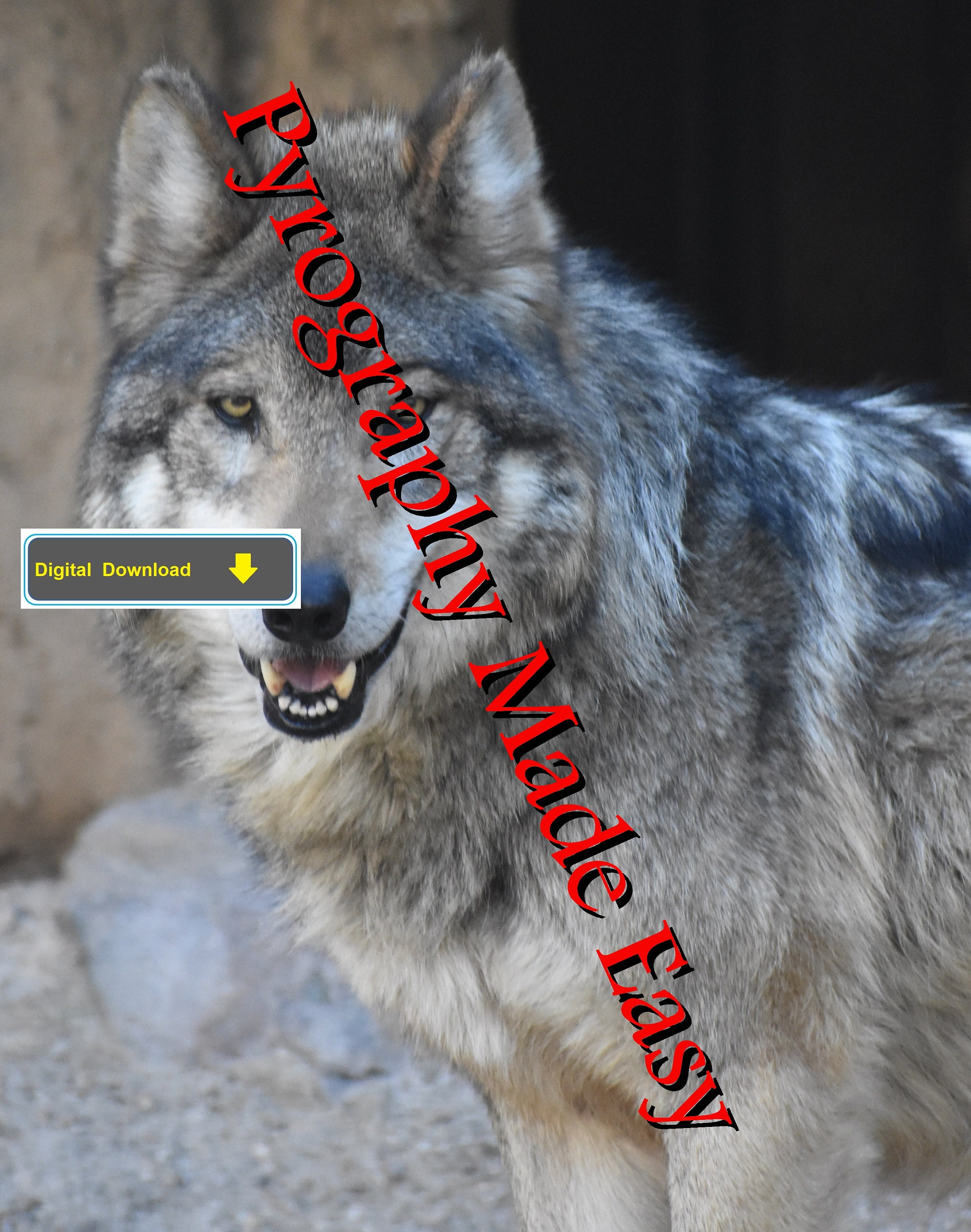 Mexican Grey Wolf Pyrography Pattern Wood Burning Pattern - Etsy