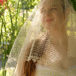 Hand Crocheted Heirloom Lace Veil - Etsy