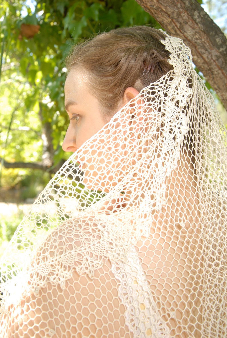 Hand Crocheted Heirloom Lace Veil - Etsy
