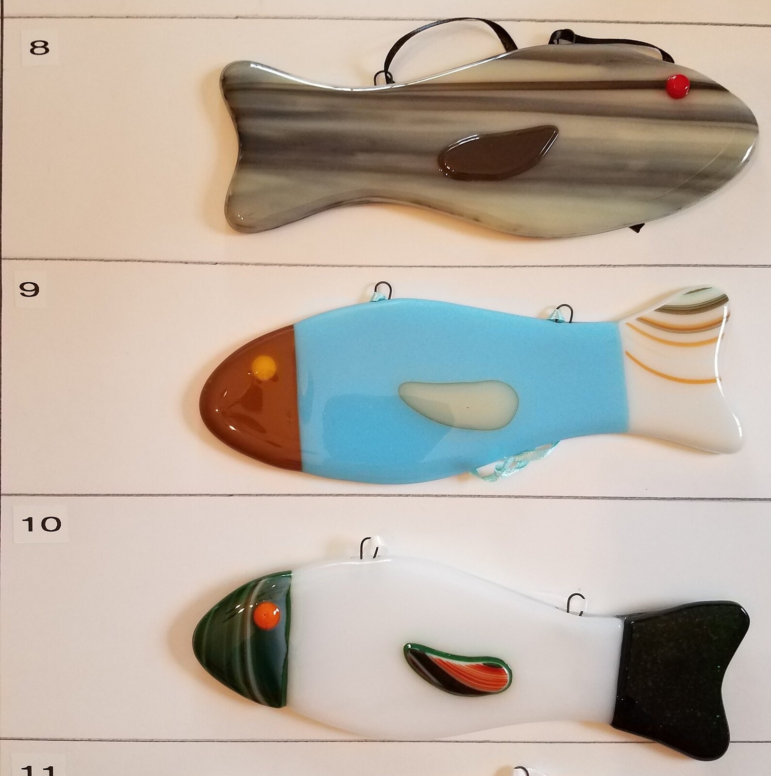 Fused Glass Fish Sun Catcher - Etsy
