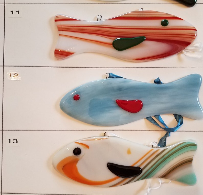 Fused Glass Fish Sun Catcher - Etsy