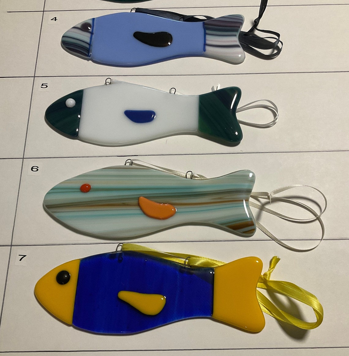 Fused Glass Fish Sun Catcher - Etsy
