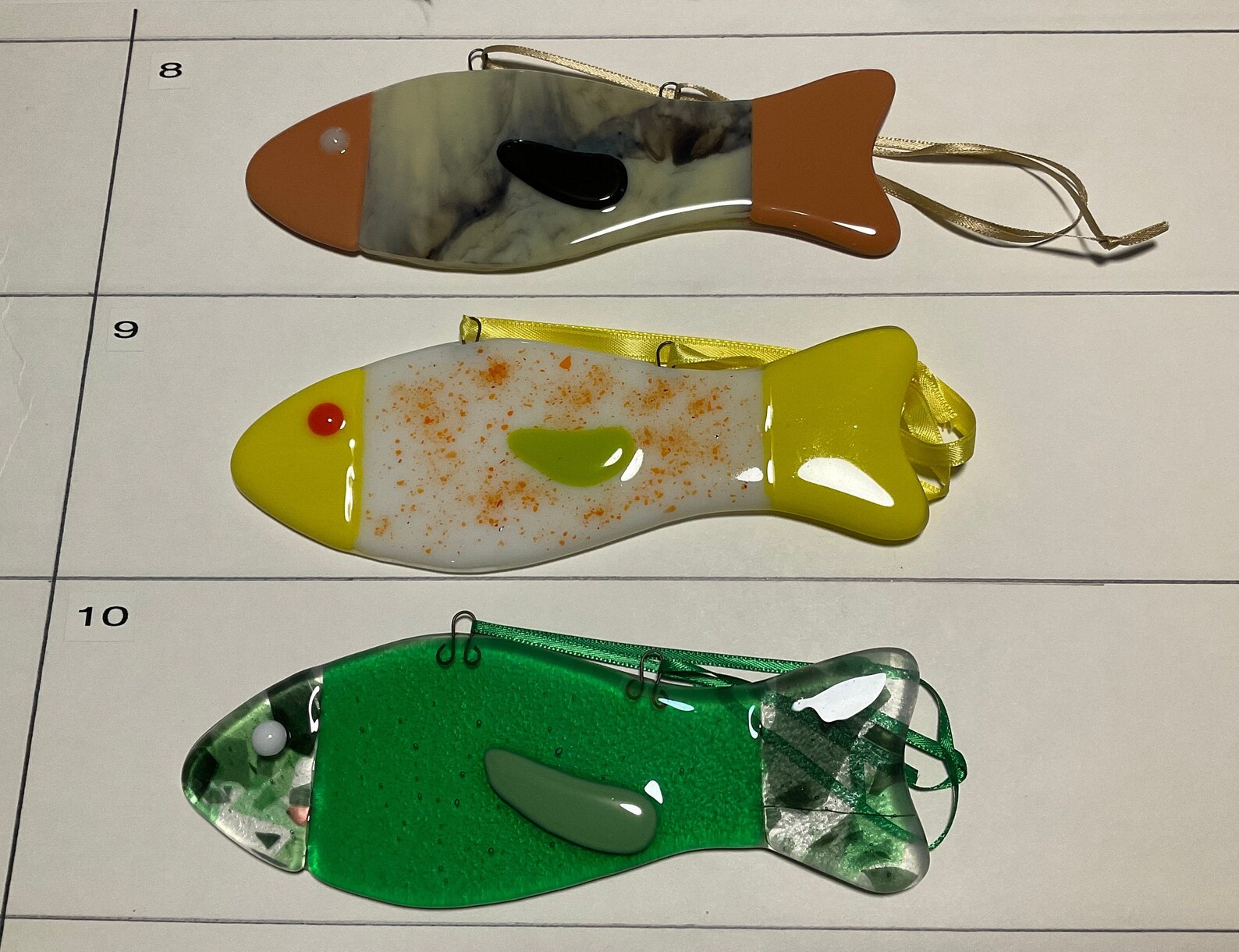 Fused Glass Fish Sun Catcher - Etsy