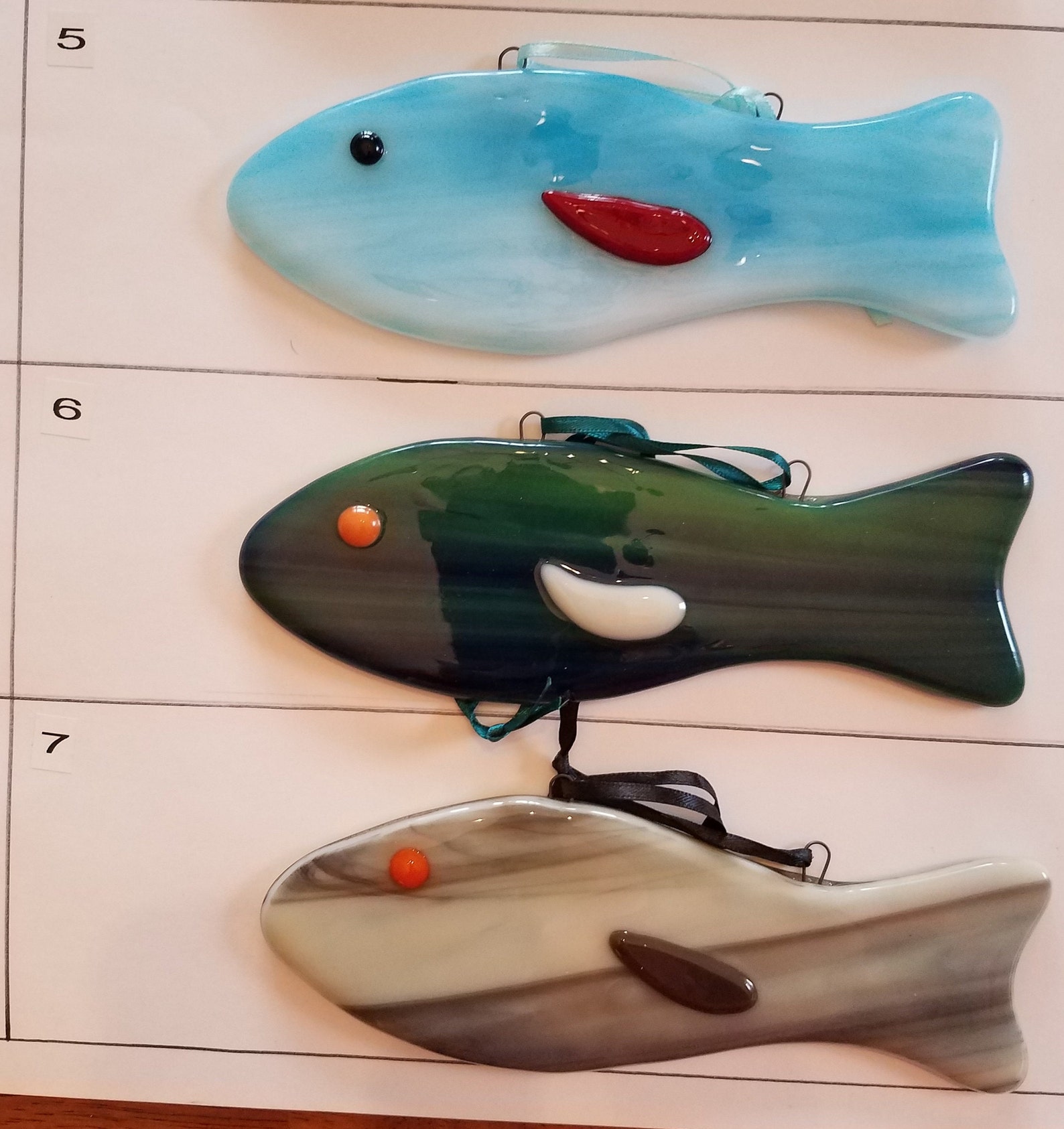 Fused Glass Fish Sun Catcher - Etsy