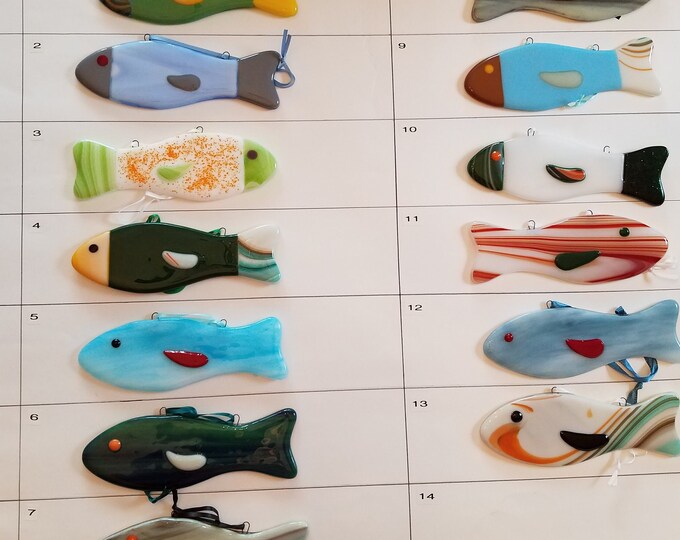Fused Glass Fish Sun Catcher - Etsy