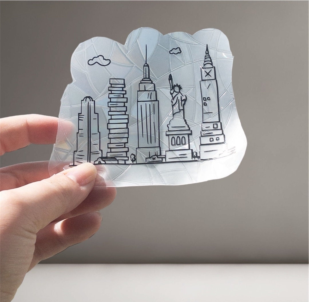 NYC Skyline New York | Window Cling Suncatcher | Reflects Rainbows ...