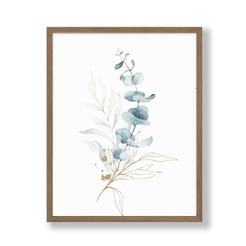 Green Blue Eucalyptus Botanical Set of 3 Art Digital Download | Etsy