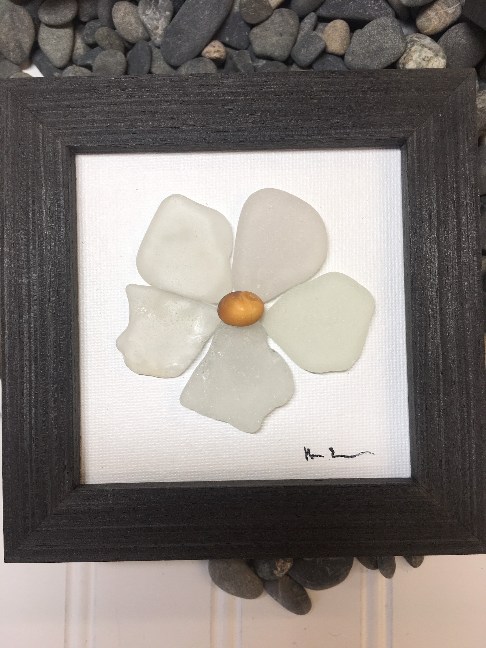 Pebble Art Sea Glass T For Her Mainely Tidal Etsy