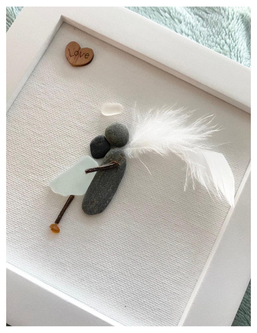 Angel Grief Gift Sea Glass Art Angel Gift Loss of Loved One Loss of ...