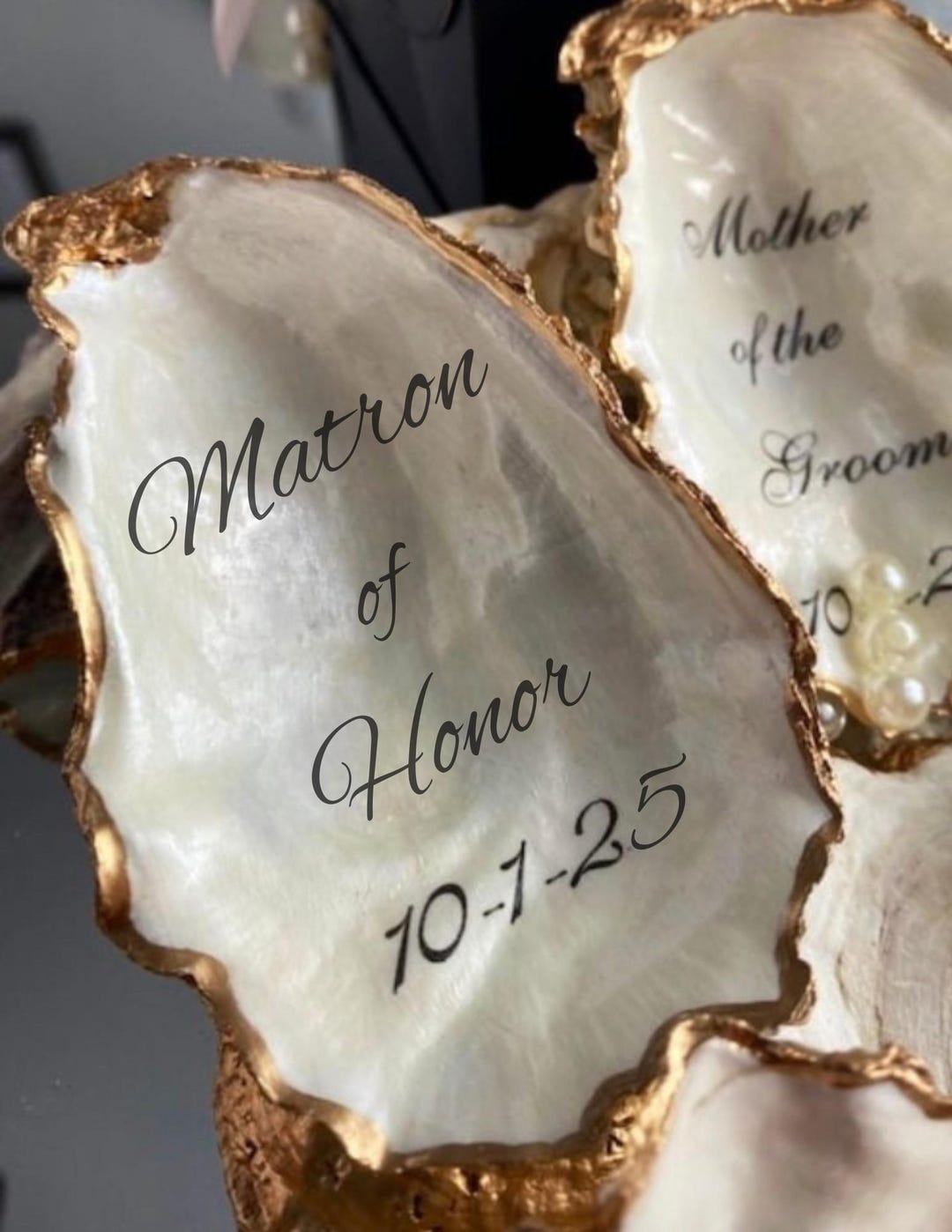 Matron of Honor Gift Personalized Oyster Shell Jewelry Dish ...
