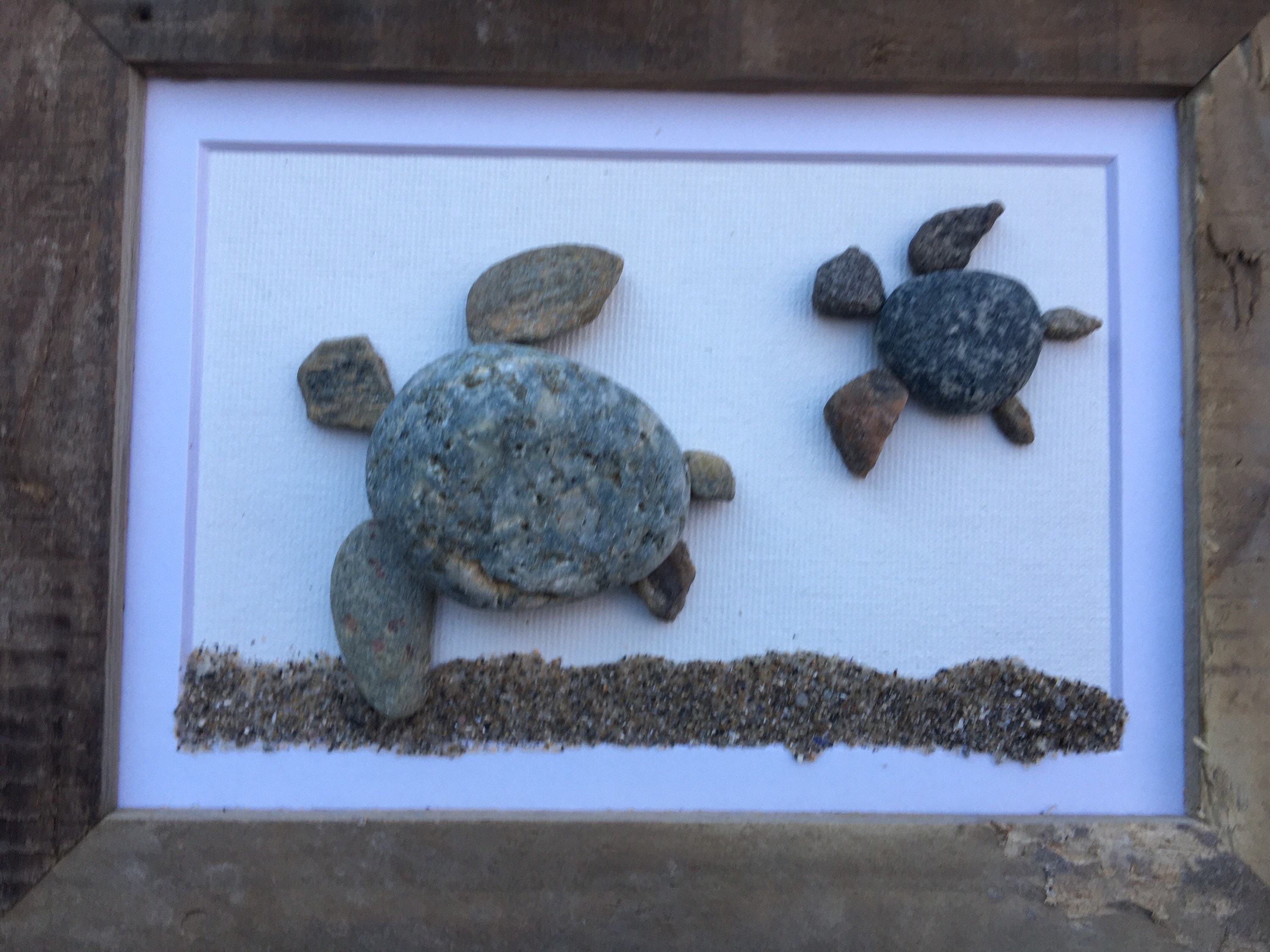 Sea Turtle Art Sea Turtle Pebble Art Nursery Turtle Decor | Etsy