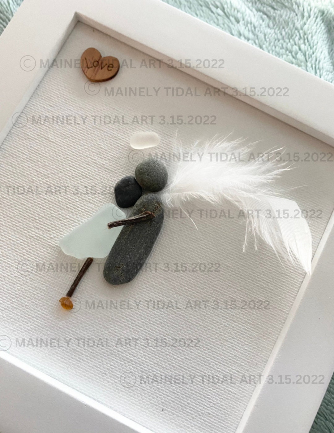 Angel Grief Gift Sea Glass Art Angel Gift Loss of Loved One Loss of ...