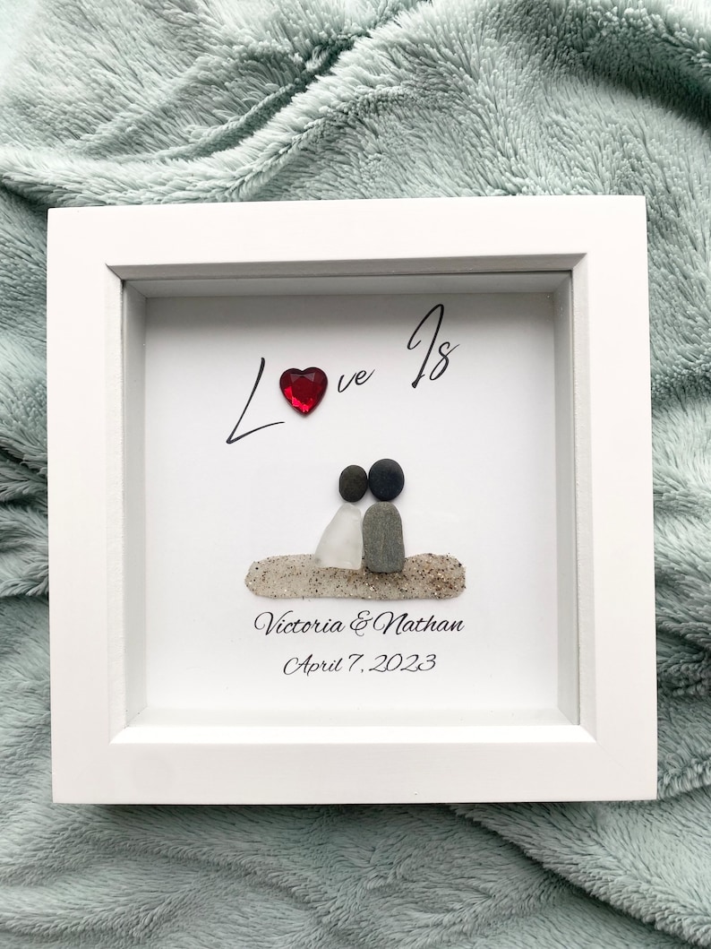 Anniversary/anniversary Sea Glass/pebble Art/gift for - Etsy