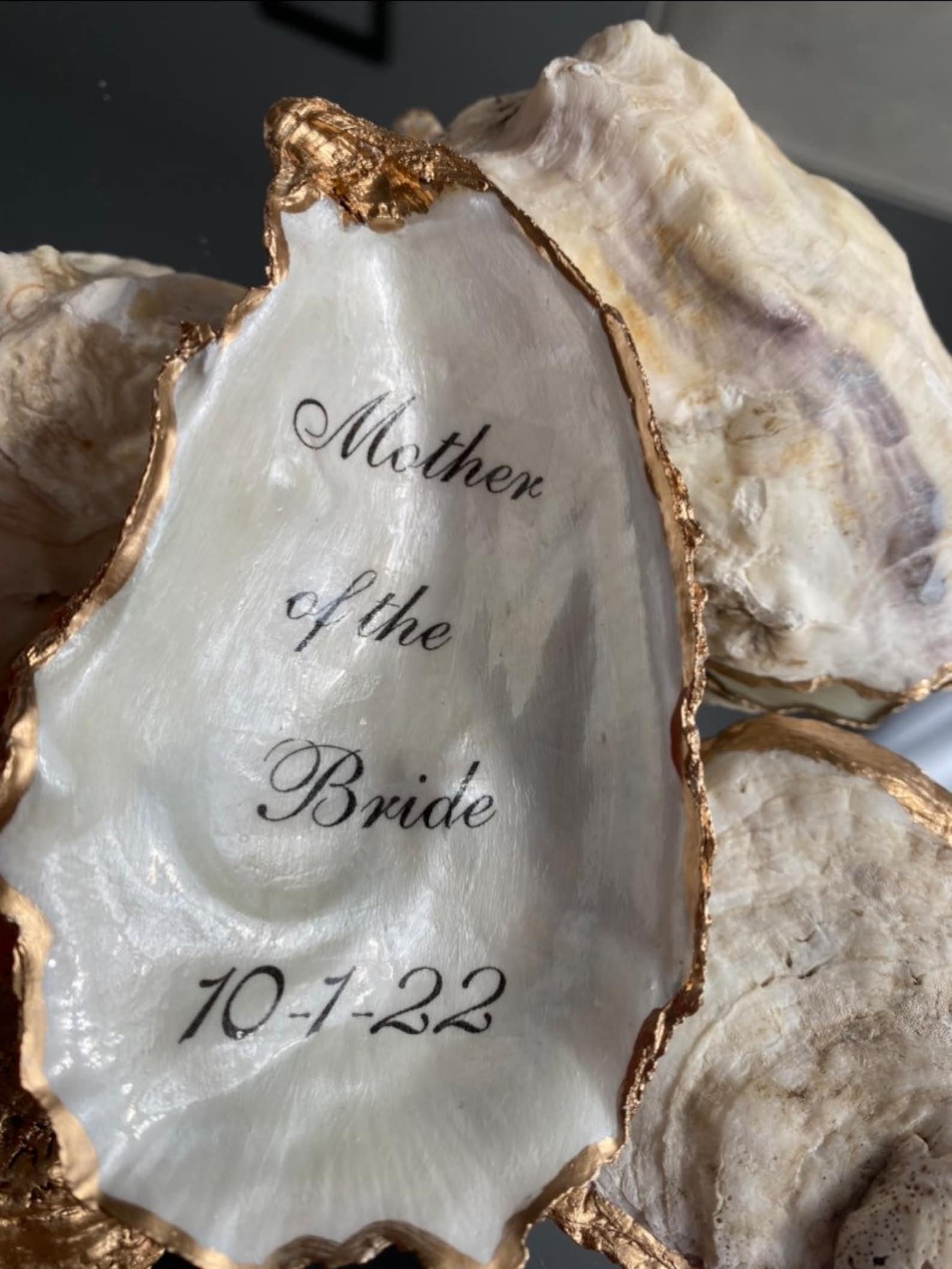 Mother of the Bride Gift Personalized Oyster Shell Ring Dish/mother in ...