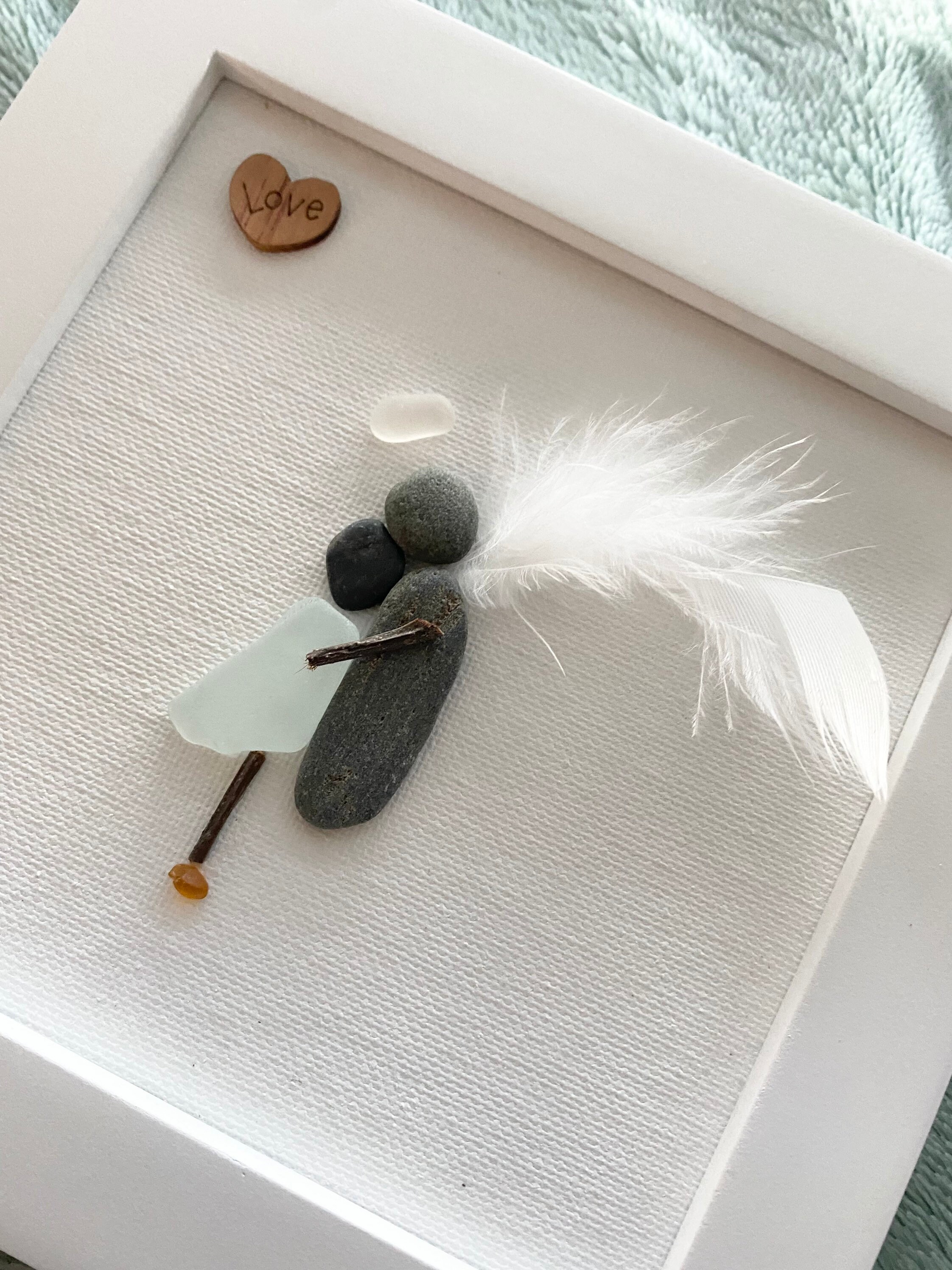 Memorial Gift Bereavement Gift Grief Gift Sea Glass Art Pebble Art Loss ...