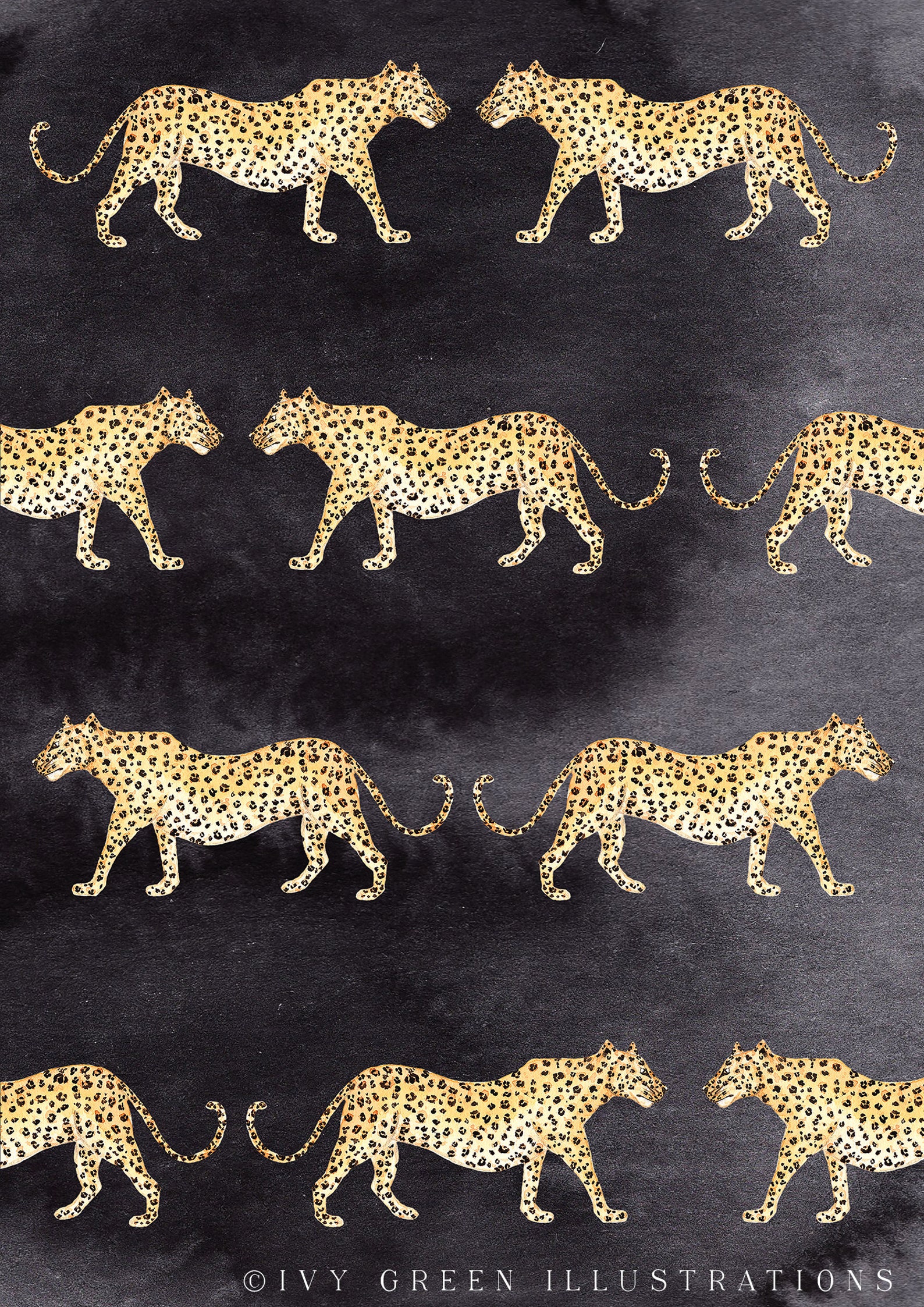 Watercolor Leopard Print Art, Watercolor Animal Prints, Dorm Wall ...