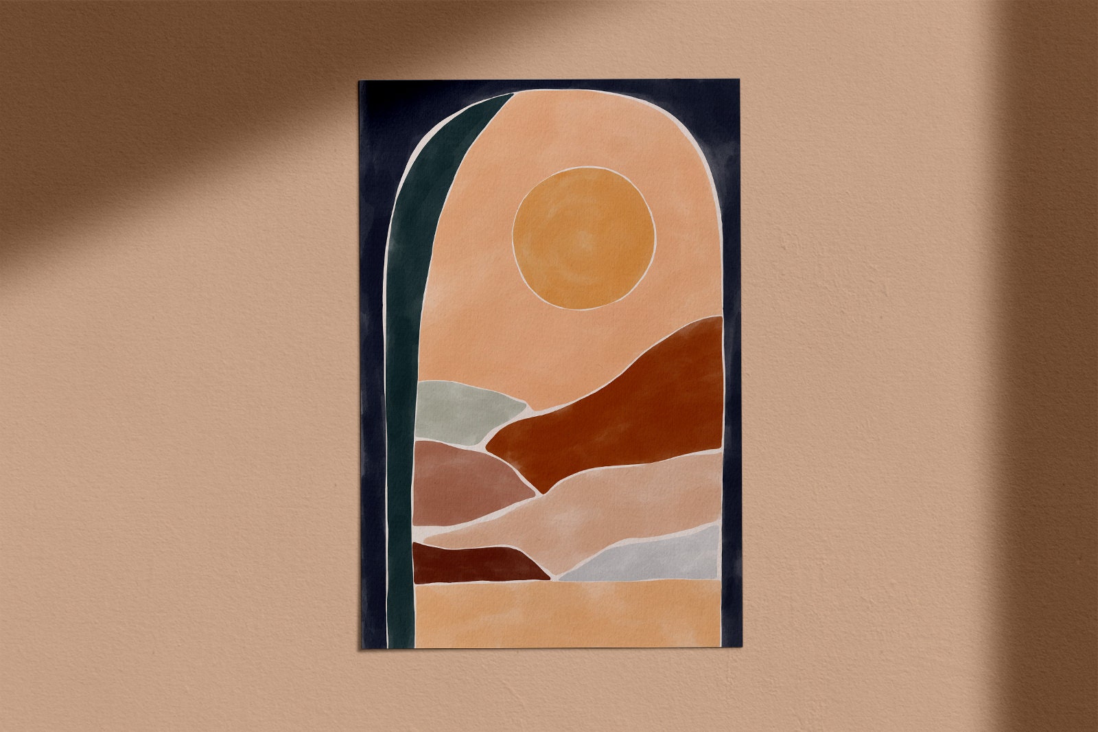 Desert Print Terracotta Desert Art Posters & Prints | Etsy