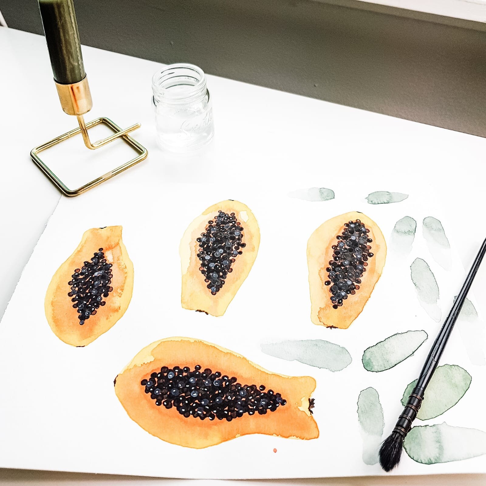 Papaya Botanical Chart - Vegetable Print, Watercolor Fruit, Botany ...