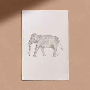 Aquarel Olifant Poster, Olifant Schilderij, Kinderkamer Poster ...