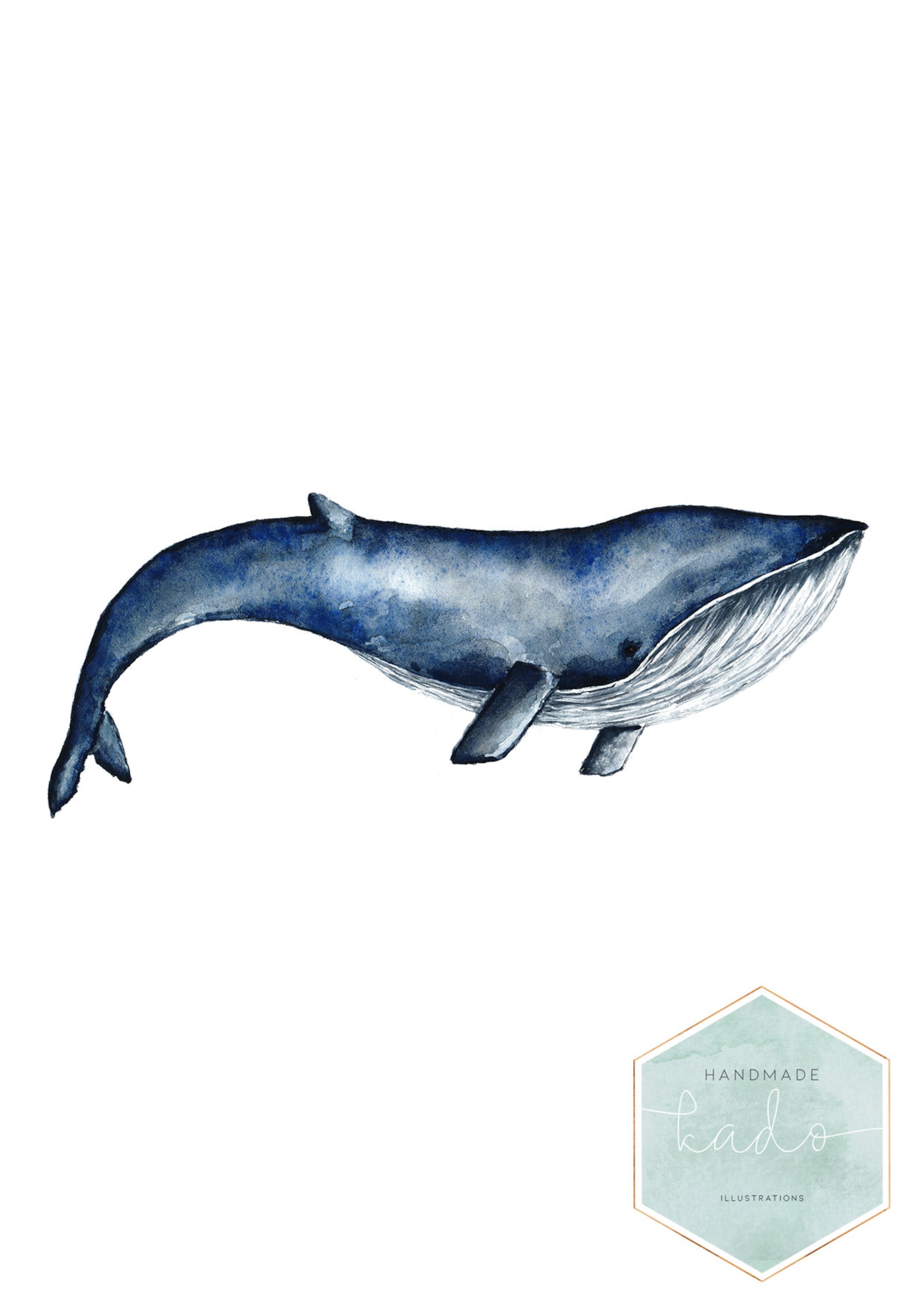 Aquarel walvis print walvis tekening waterverf zee poster - Etsy Nederland