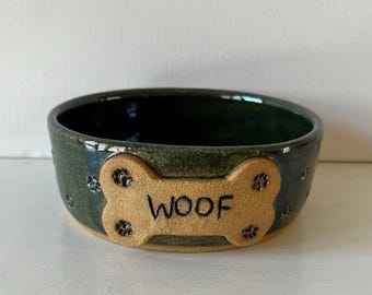 Moonfire Pottery Dog Bowl Trinket Fruit Bowl Dish by Clare & Bill ...