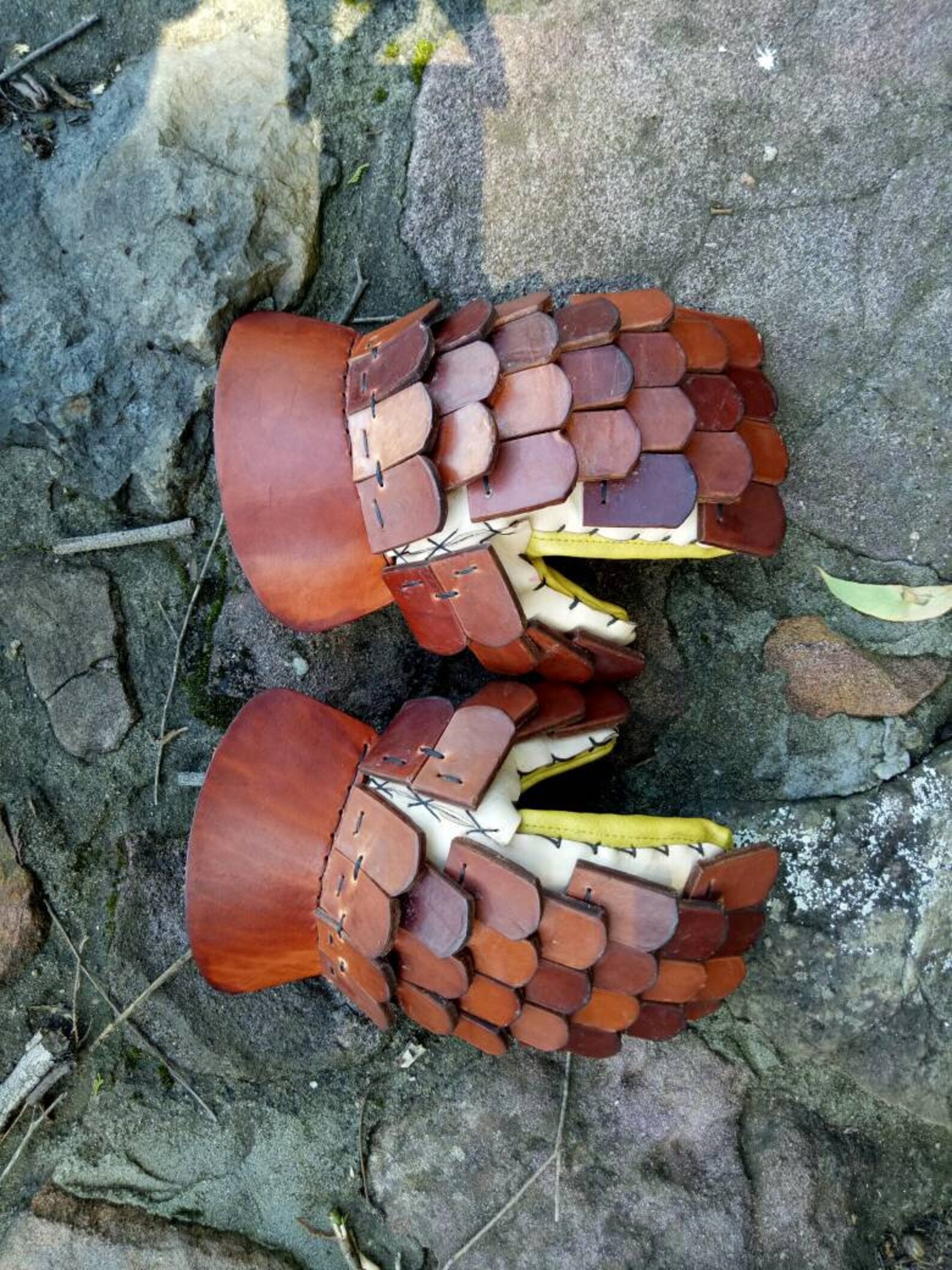 Hardened Leather Scale Gloves - Etsy
