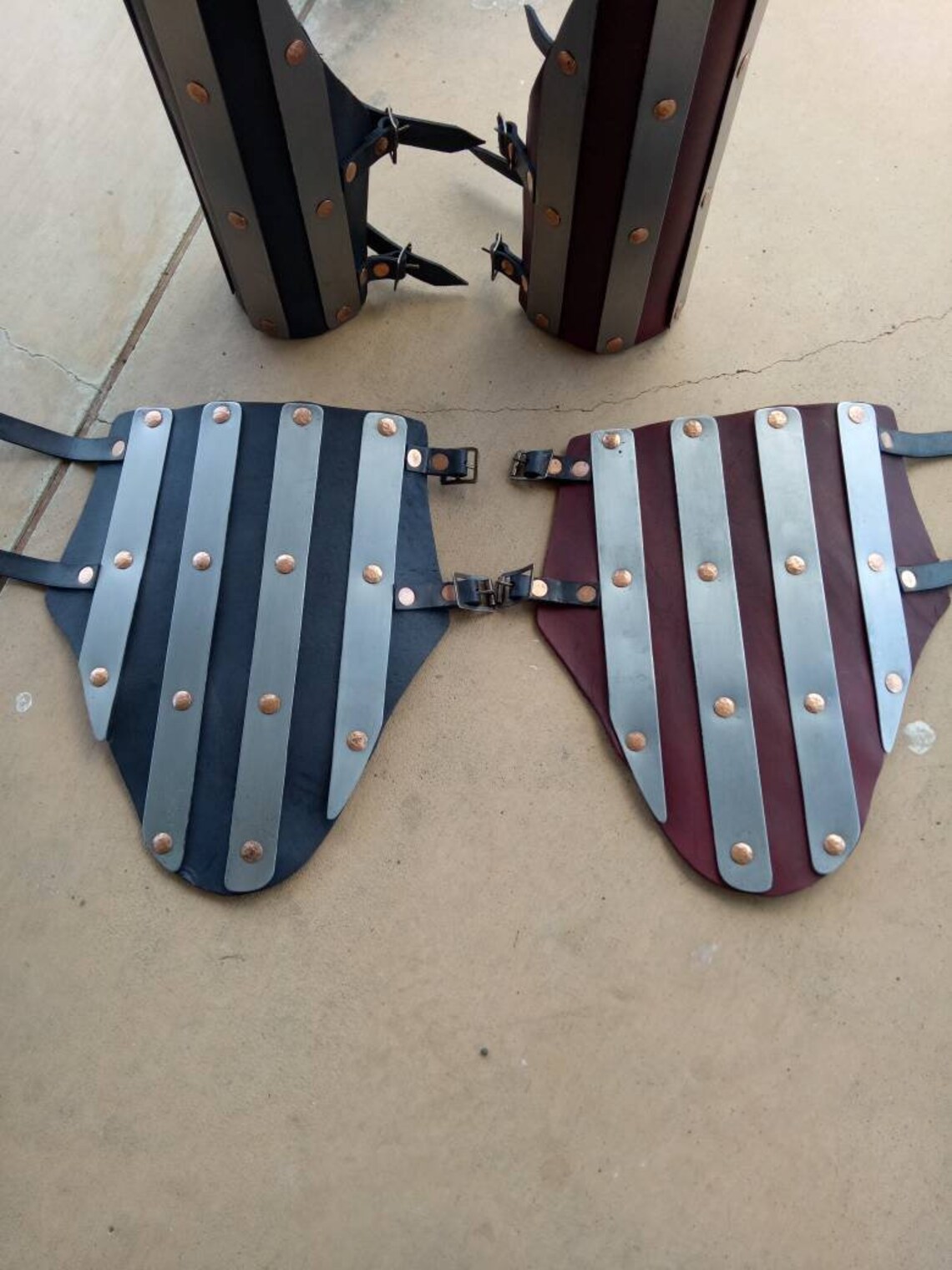 Leather and Splint Vambraces - Etsy Australia