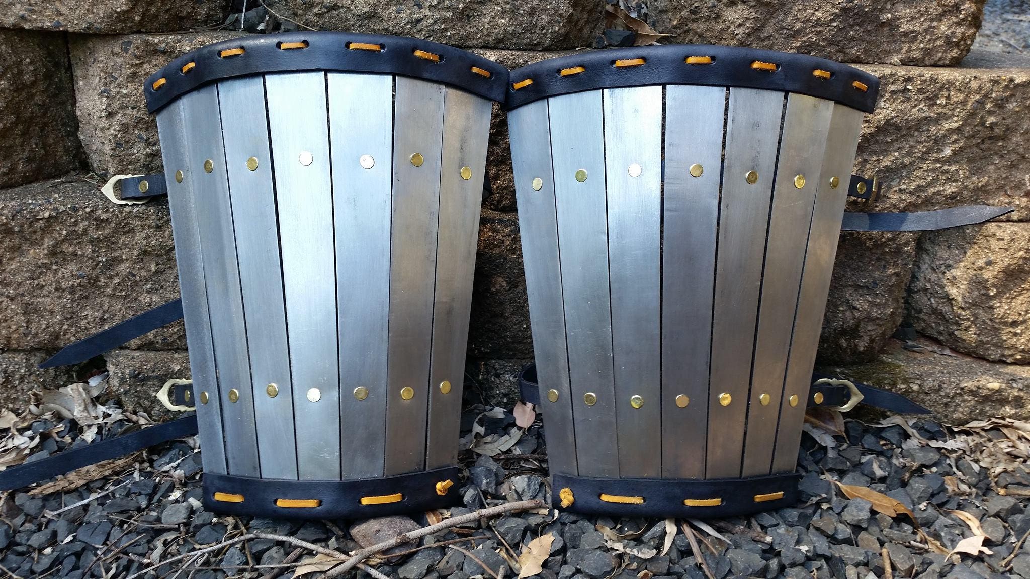 Steel Splint Greaves varangian / Byzantine - Etsy Australia