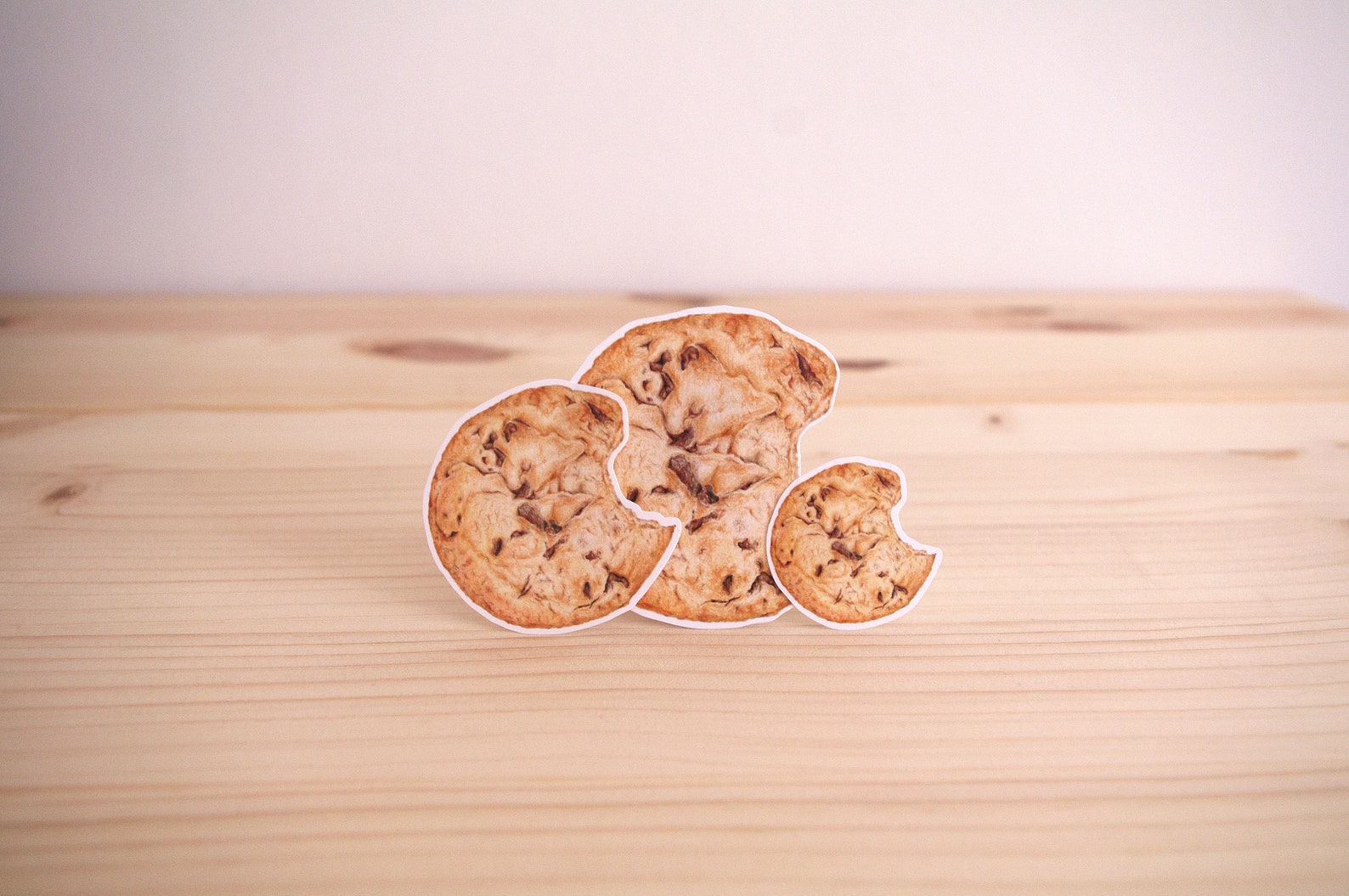 Chocolate Chip Cookie Sticker Pack 3 Sizes Pastry Realistic ...