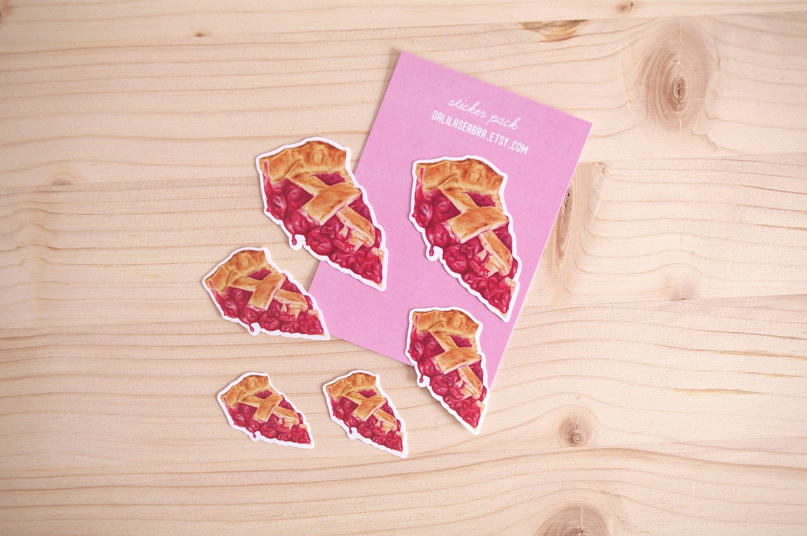 Cherry Pie Slice Sticker Pack 3 Sizes Pastry Realistic - Etsy