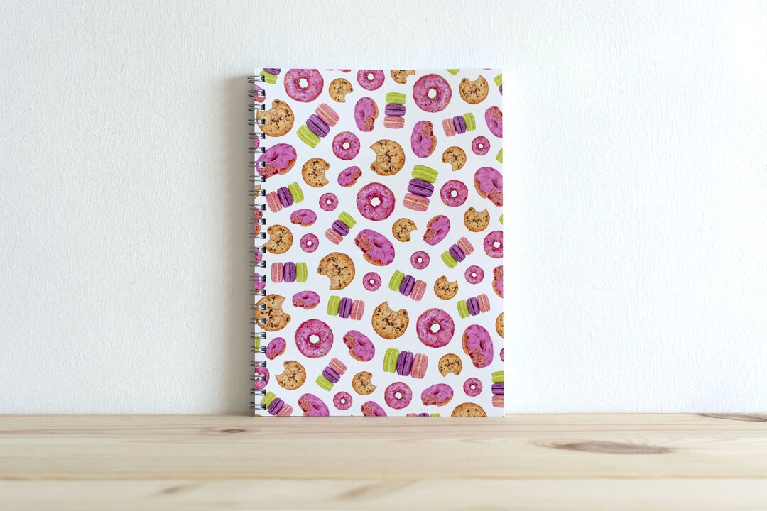 Pastries Notebook | Realistic Handmade Illustration | Macaron ...