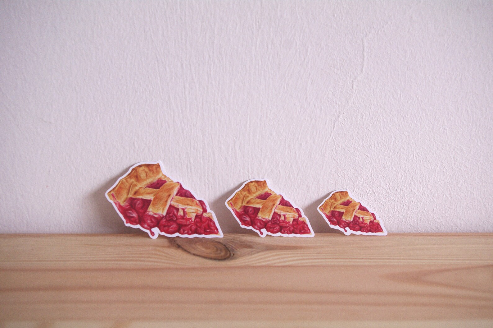 Cherry Pie Slice Sticker Pack 3 Sizes Pastry Realistic - Etsy