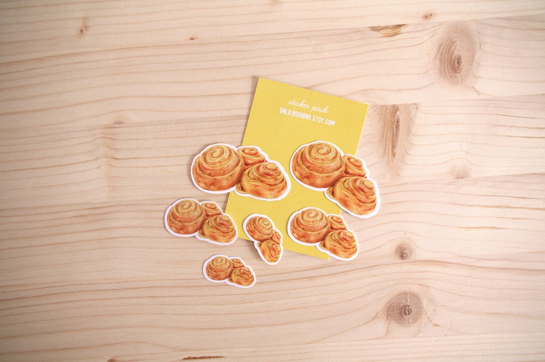 Cinnamon Rolls Sticker Pack | 3 Sizes | Pastry Realistic Food ...