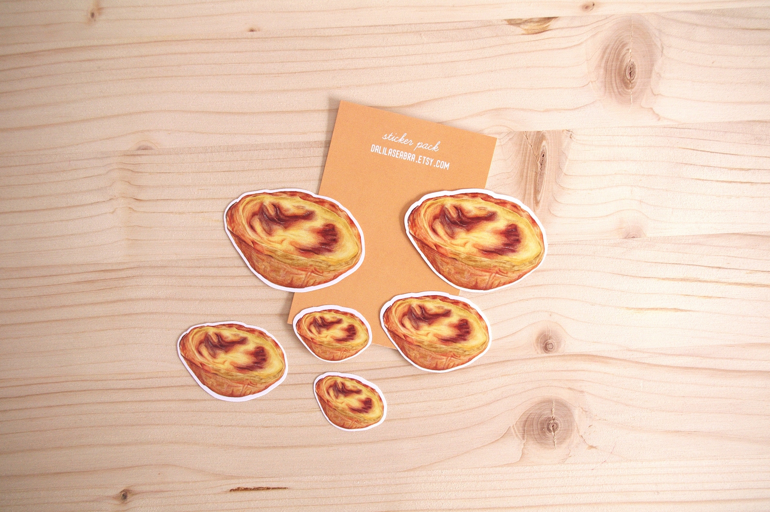 Pastel De Nata Sticker Pack 3 Sizes Pastry Realistic | Etsy