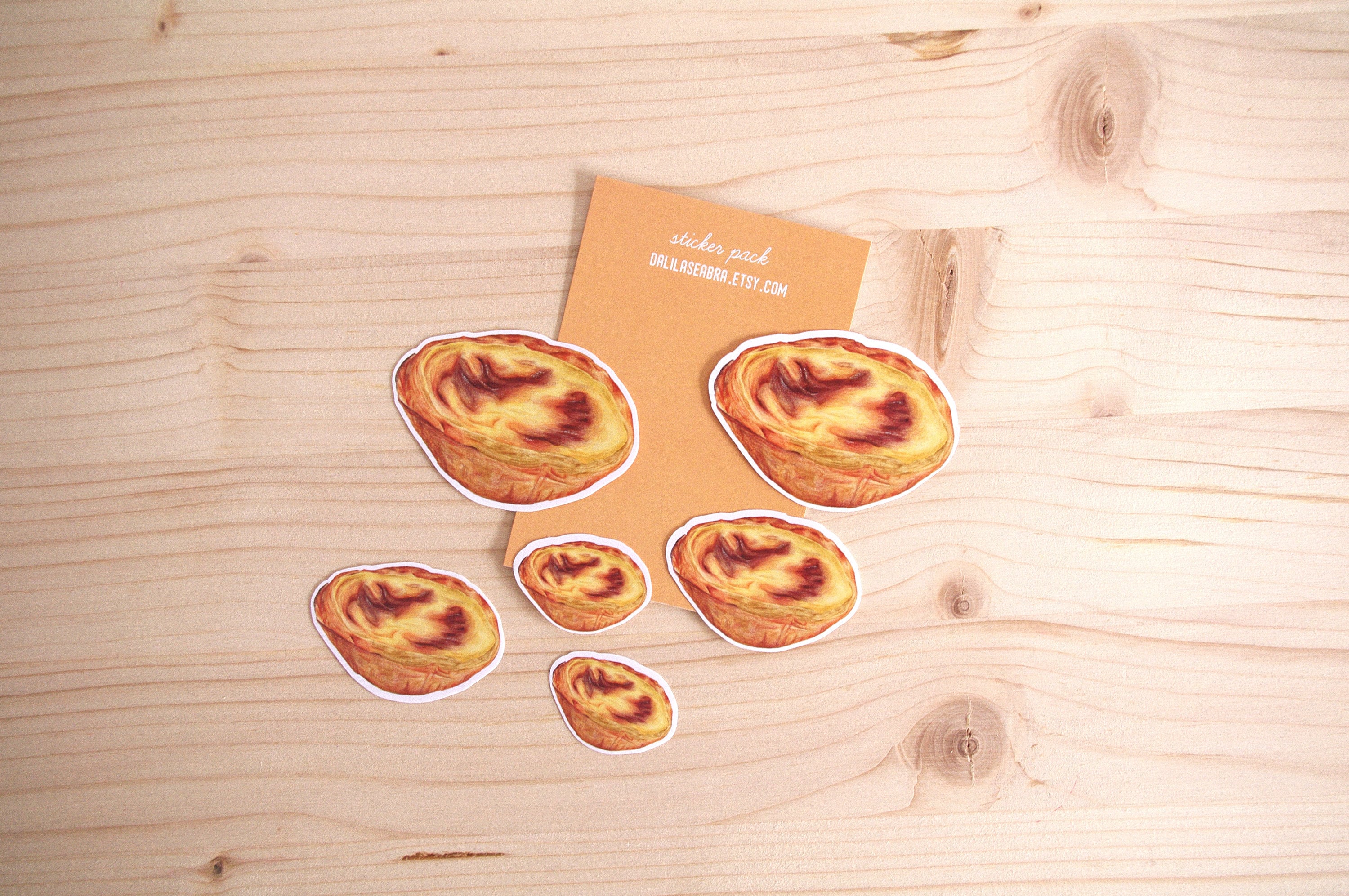Pastel De Nata Sticker Pack 3 Sizes Pastry Realistic | Etsy