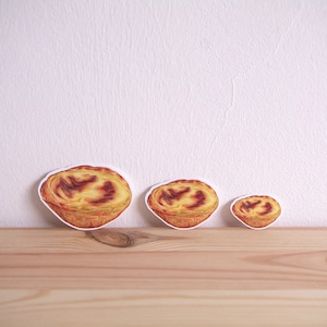 Pastel De Nata Sticker Pack 3 Sizes Pastry Realistic Illustration Egg ...