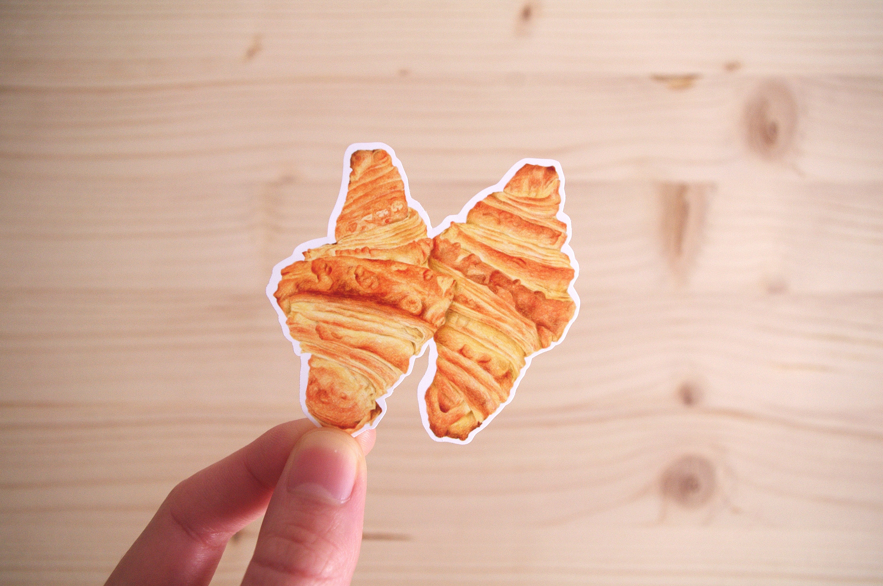 Croissants Sticker Pack 3 Tailles dillustration réaliste de pâtisserie ...