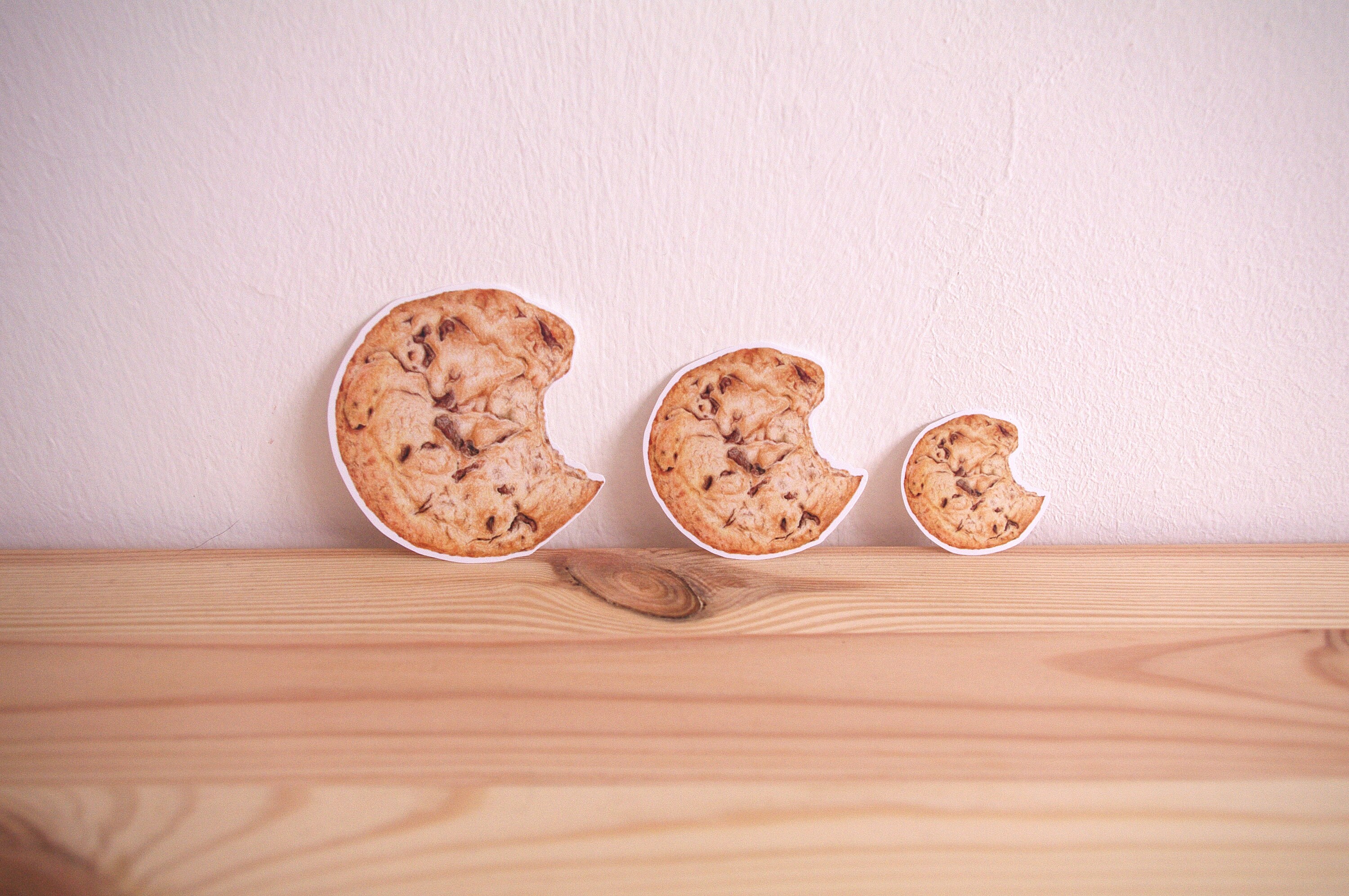 Chocolate Chip Cookie Sticker Pack 3 Sizes Pastry Realistic ...