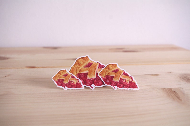 Cherry Pie Slice Sticker Pack 3 Sizes Pastry Realistic - Etsy