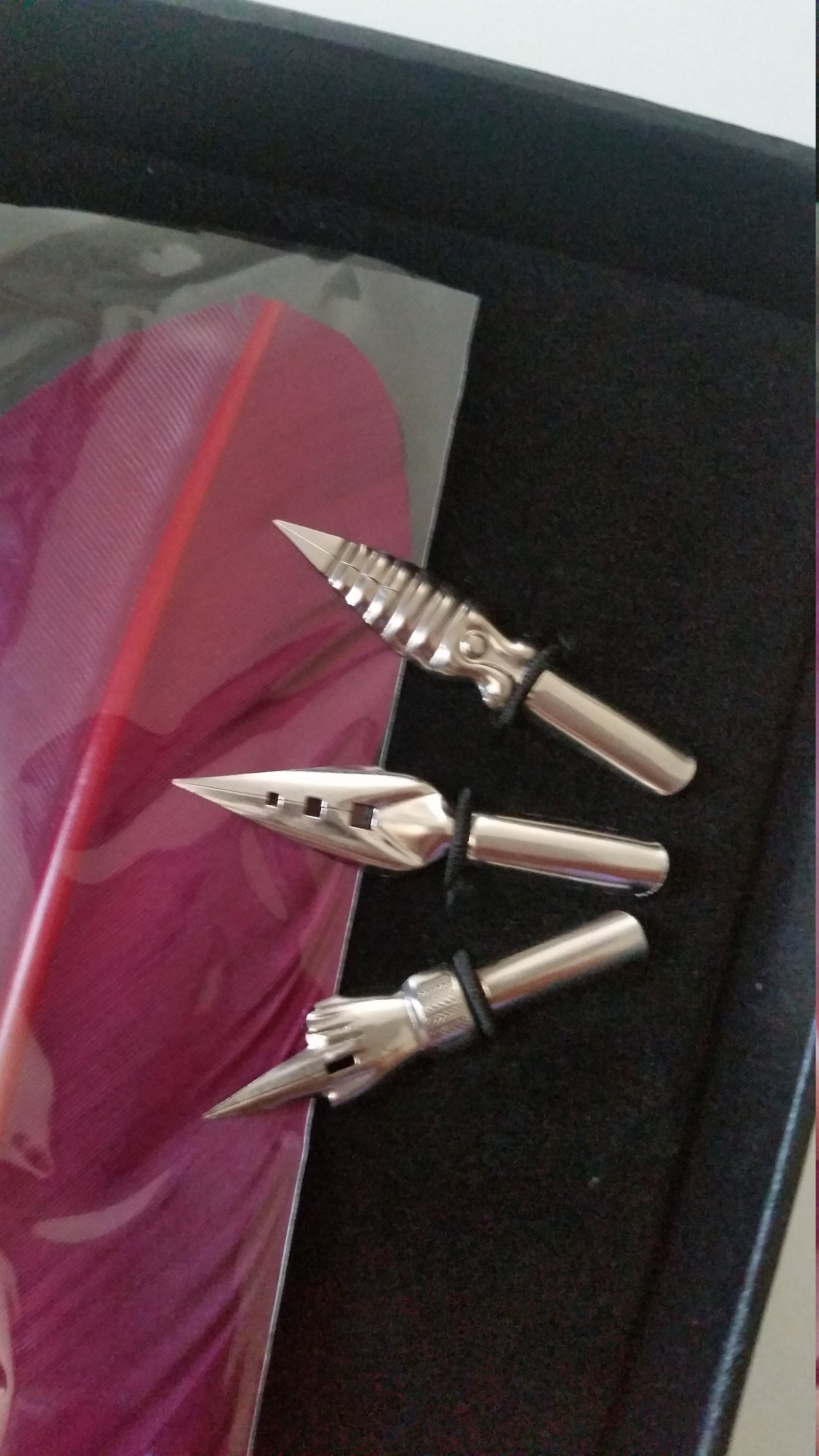 Retro Style Magenta Turkey Feather Pen With Copper Pen Shaft Quill Pen ...