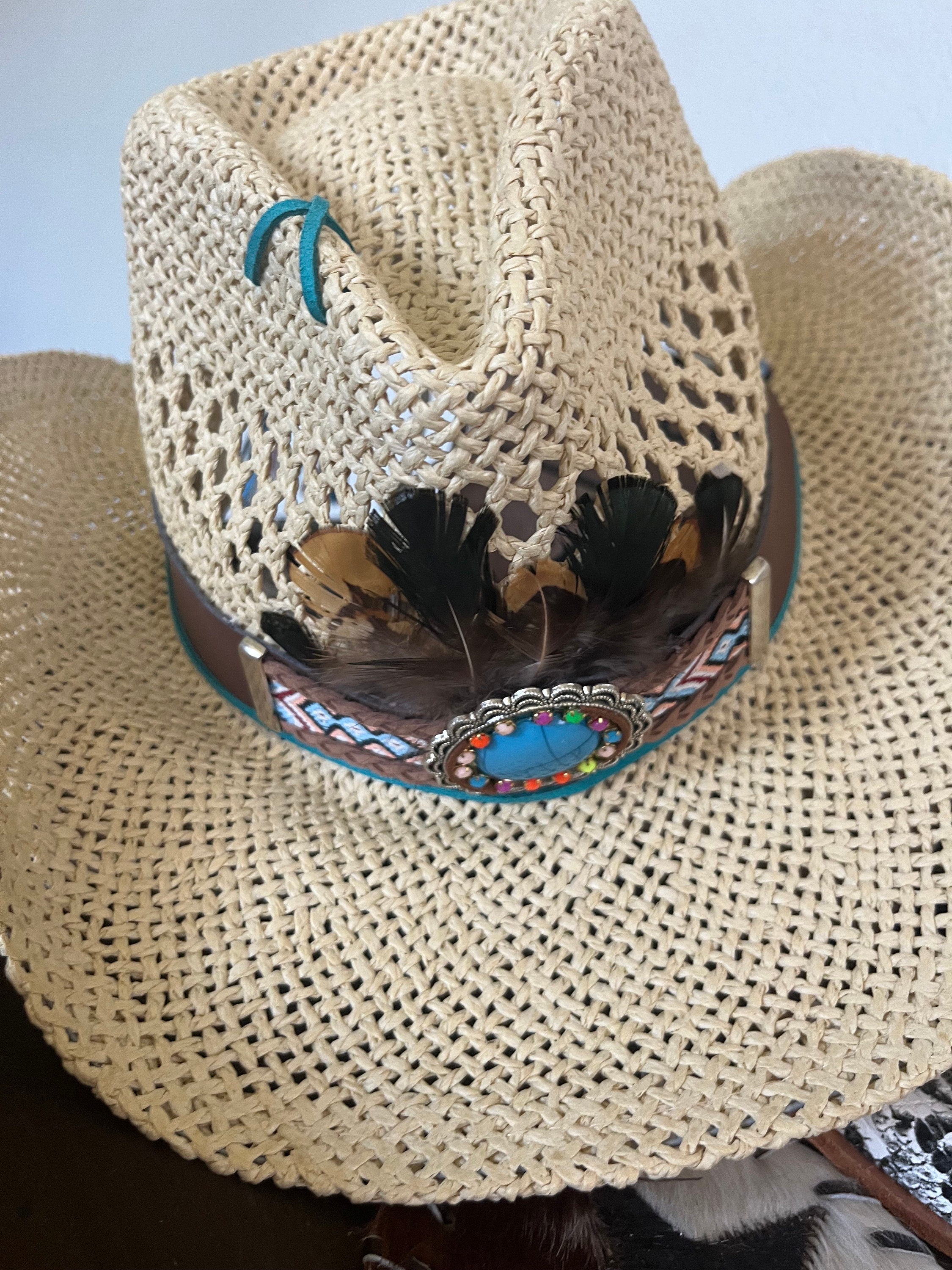Straw Cowboy Hat - Etsy