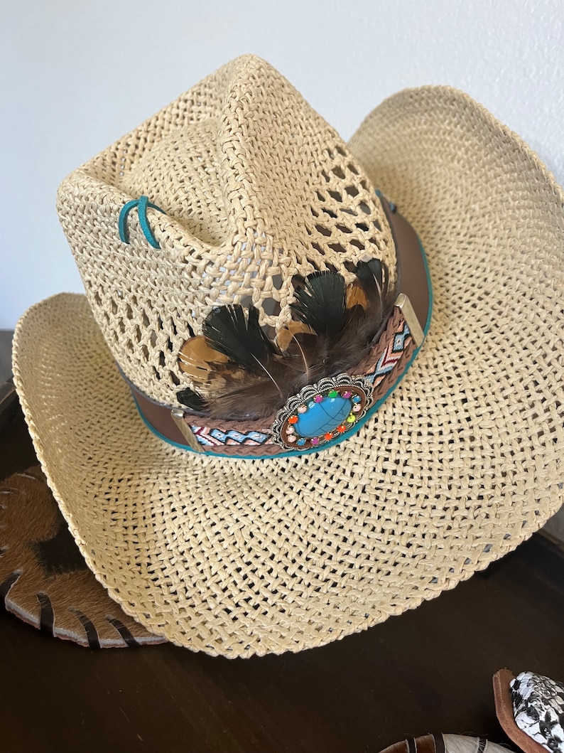 Straw Cowboy Hat - Etsy