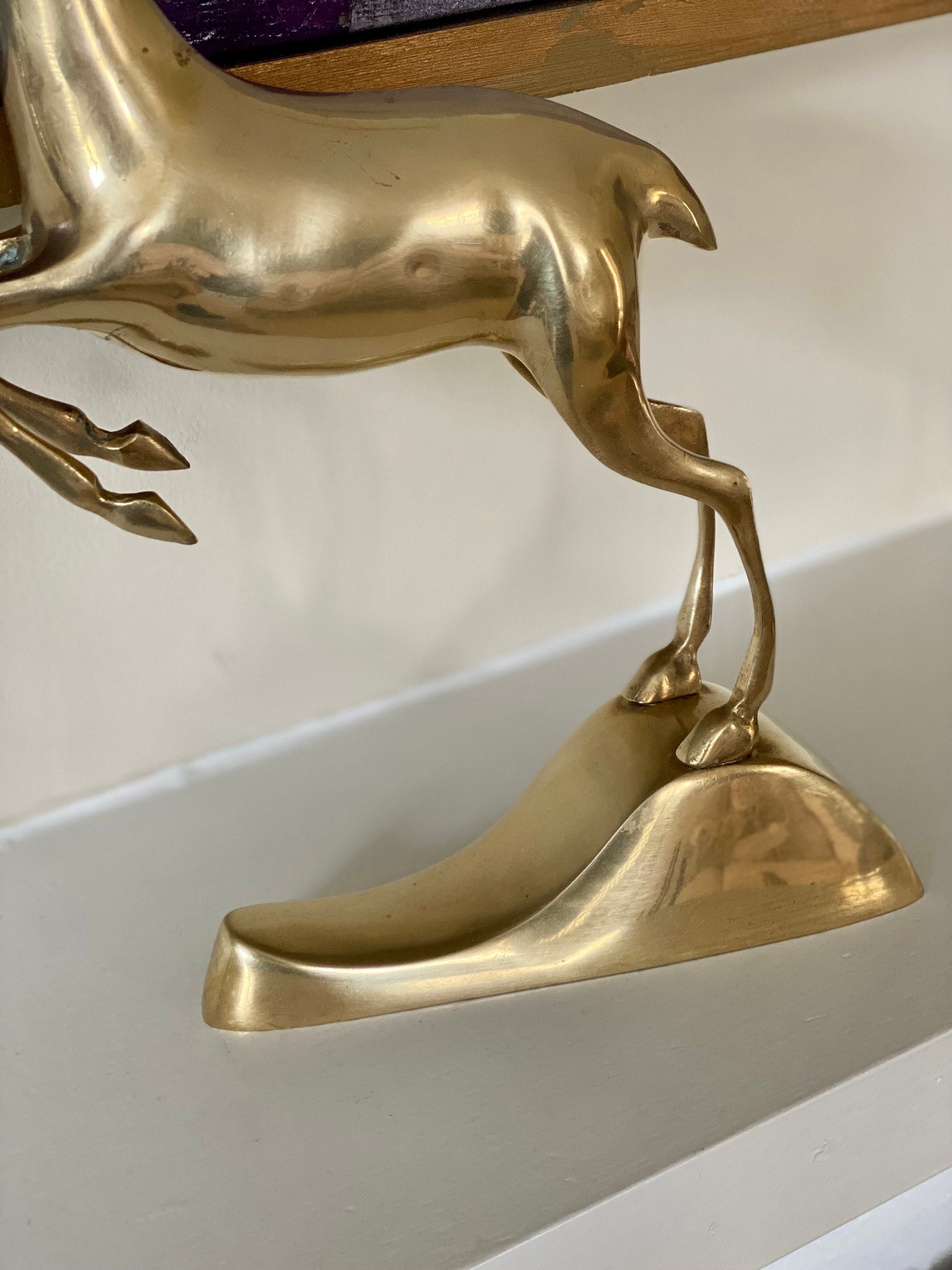 Midcentury Brass Galloping Gazelle - Etsy
