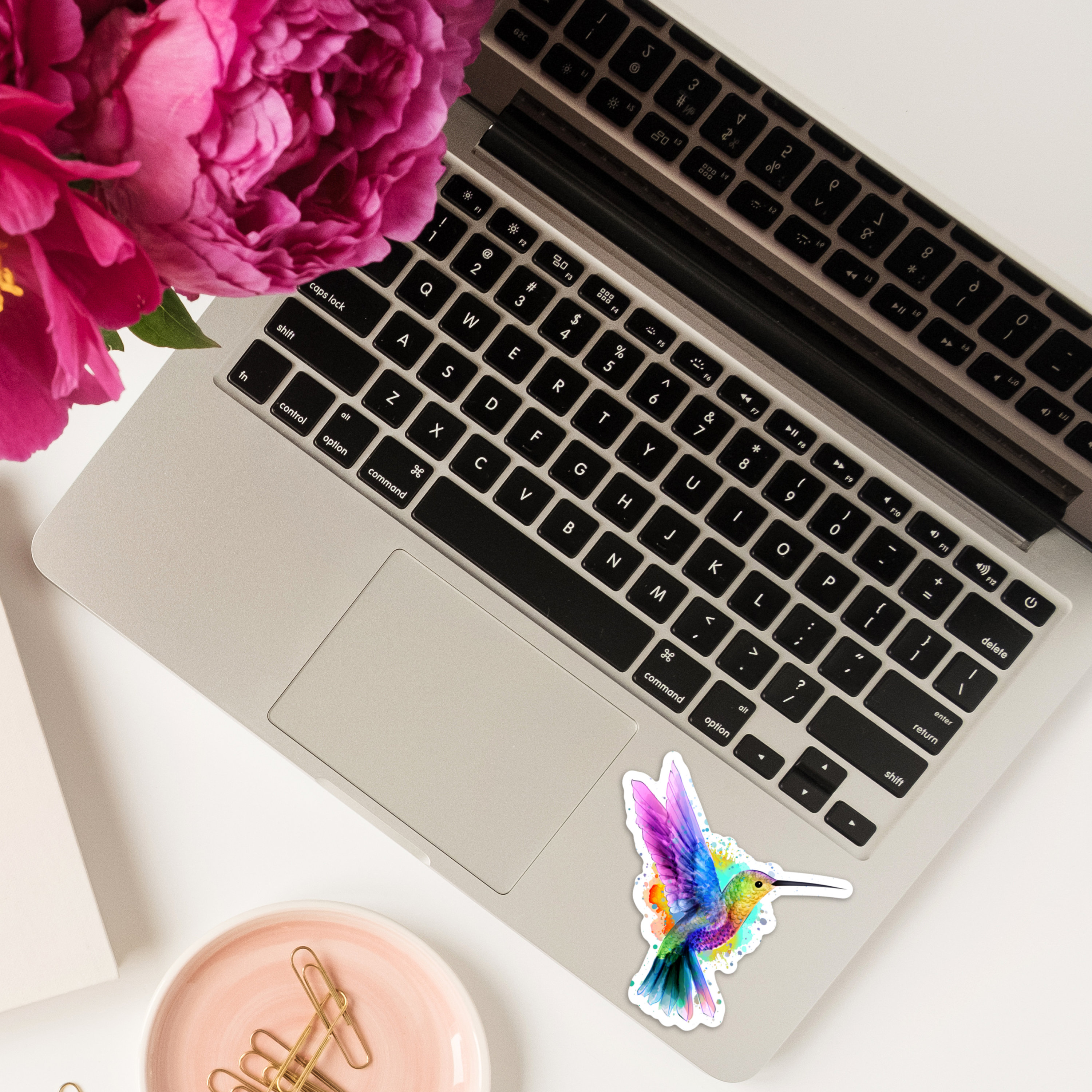 Hummingbird Water Bottle Sticker | Rainbow, Watercolor, Purple, Pink ...