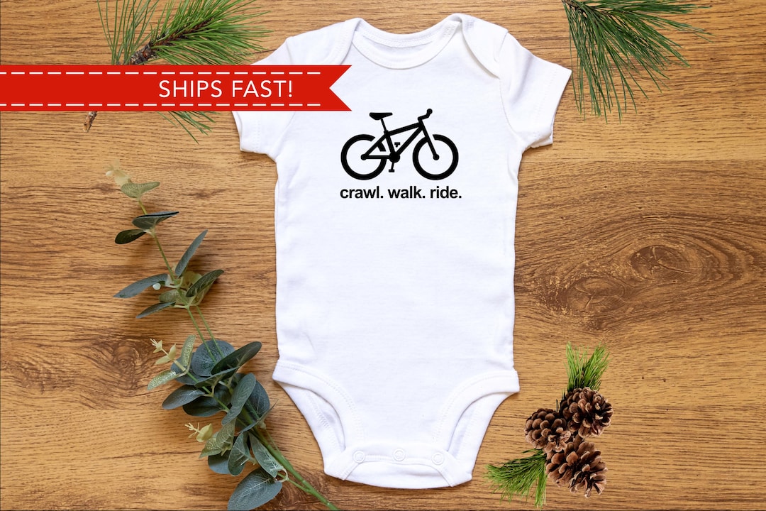 Bike Baby Bodysuit | Crawl Walk Ride, Bike Baby, Coming Home Outfit ...