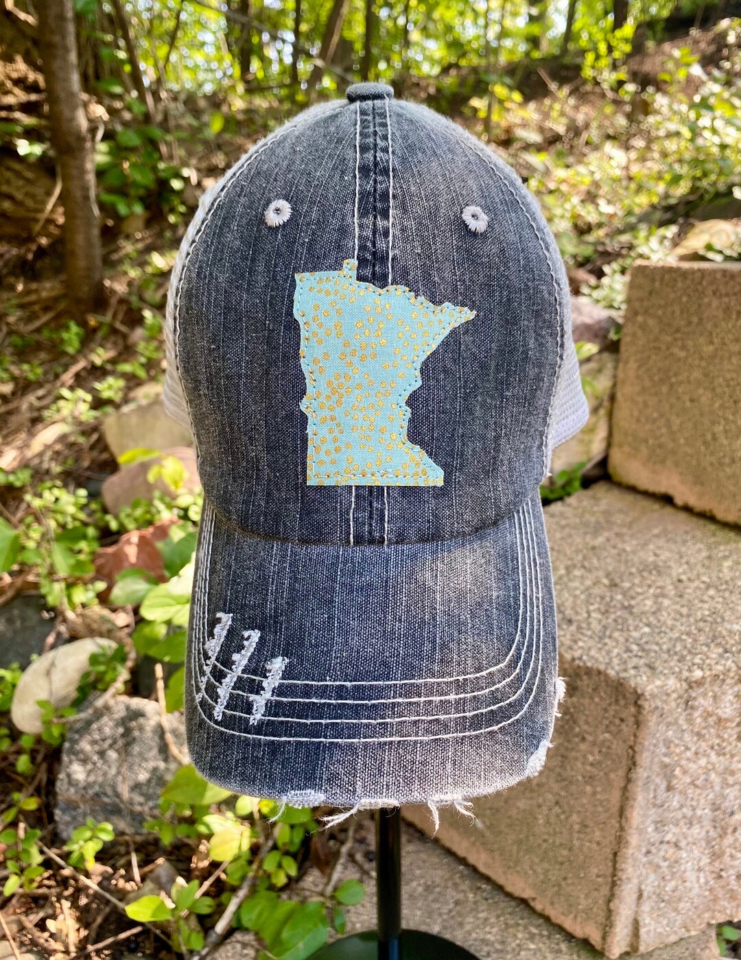 Rifle Paper Co Mint Champagne Gold Dot MN Hat Minnesota, Trucker Hat ...