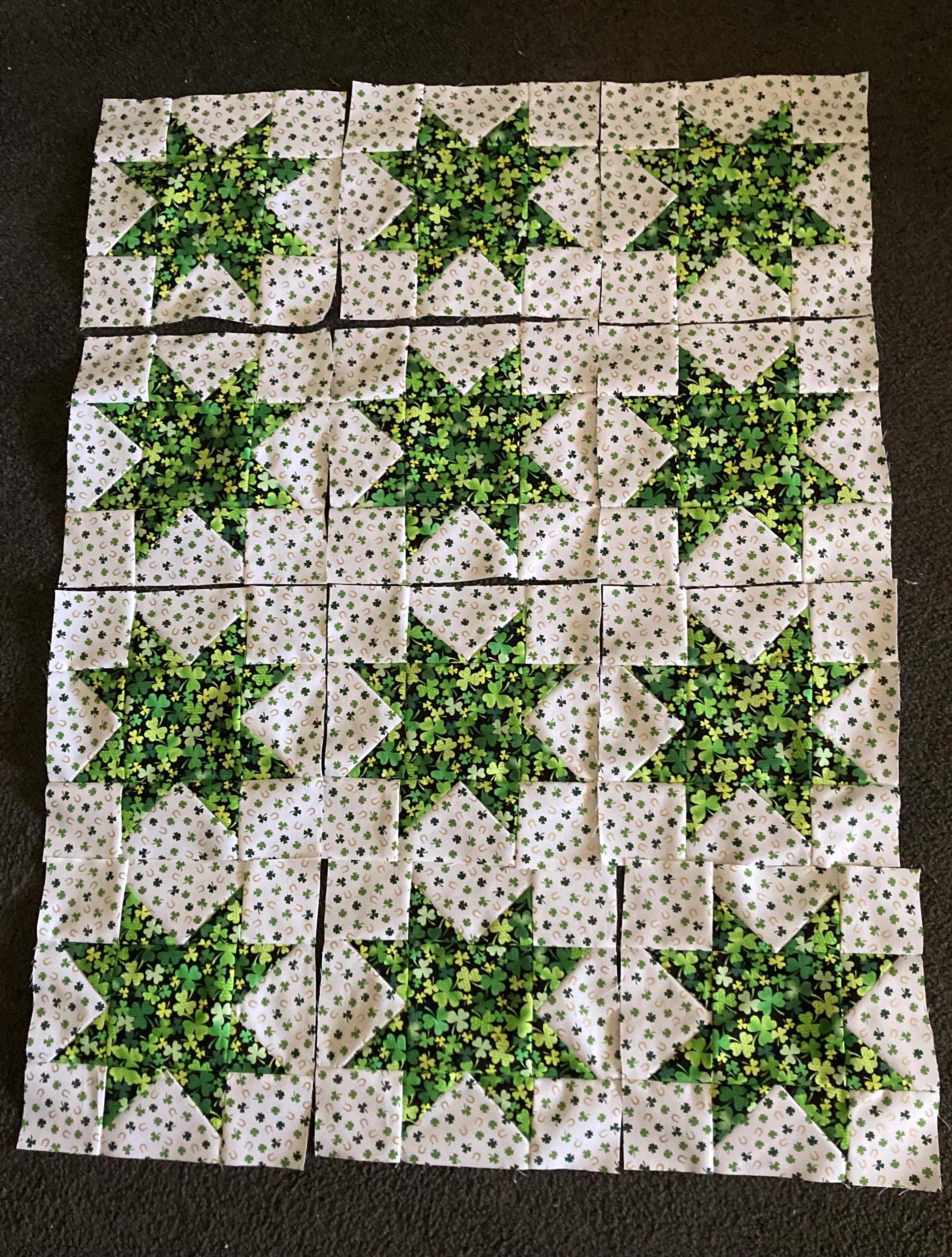 Newly Completed Pre-sewn Suzanne’s Star Quilt Blocks.. Set of 12 Plus ...