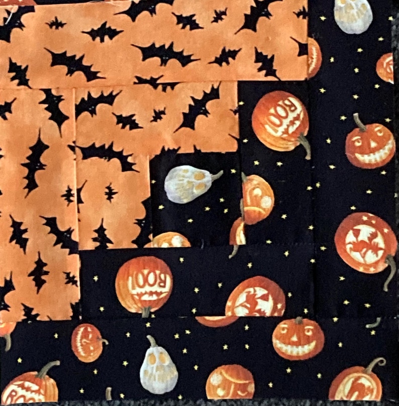 Halloween Quilt Blocks - Set of 16 Log Cabin - Etsy